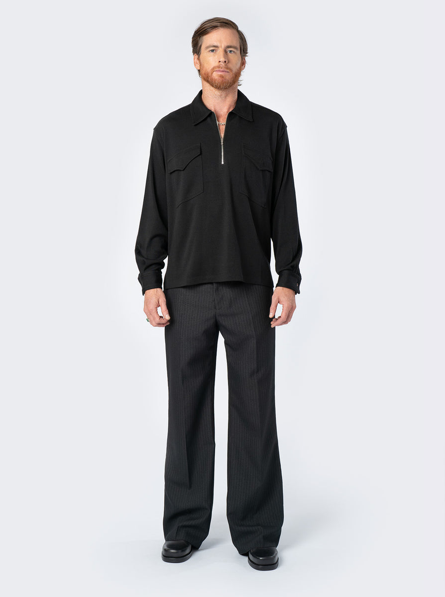 Caleb Pants, Charcoal Pinstripe – Maiden Name